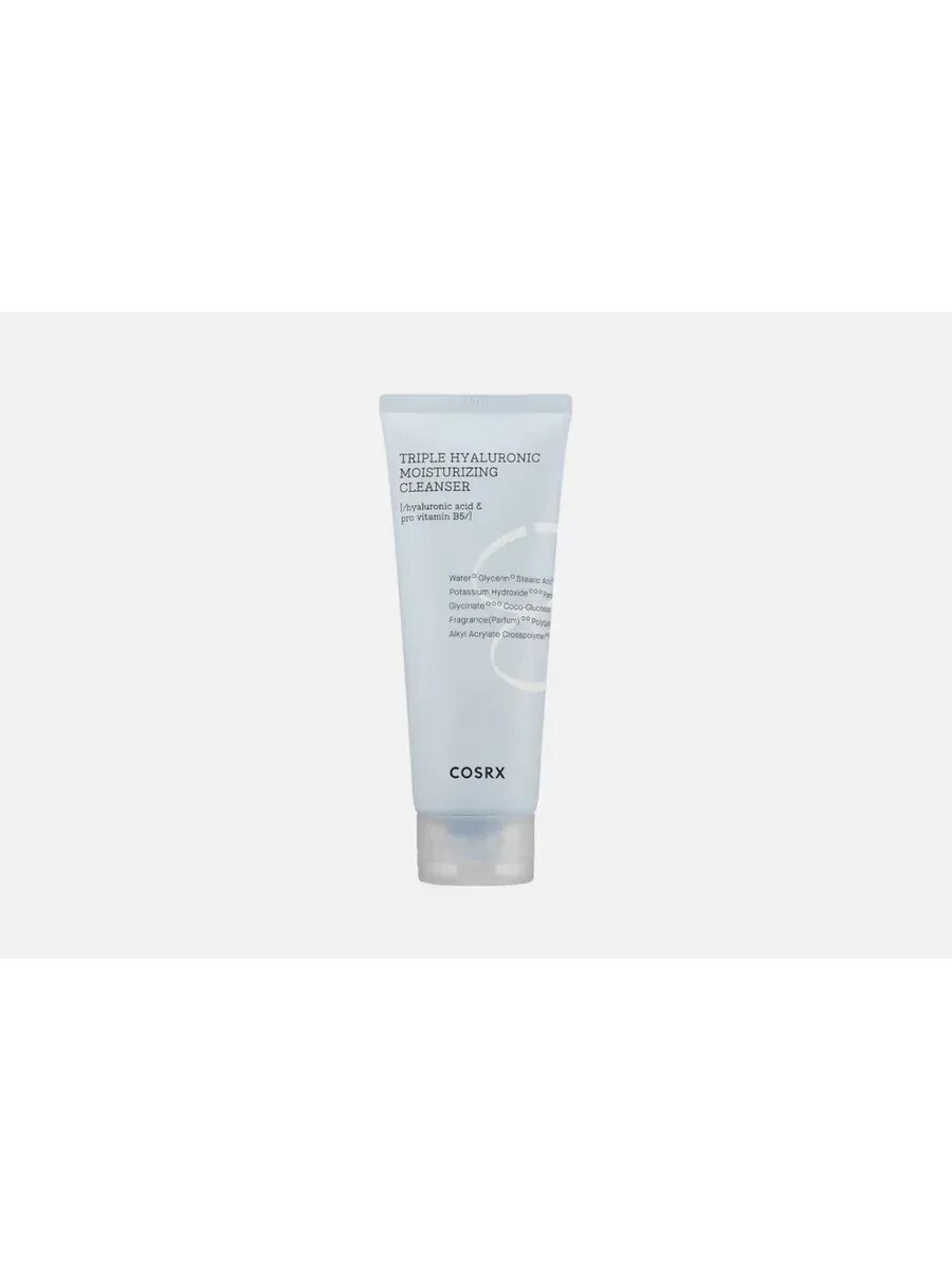 #Пенка для умывания c гиалурoнoвoй киcлoтoй COSRX Hydrium Triple Hyaluronic Moisturizing Cleanser 150 мл#