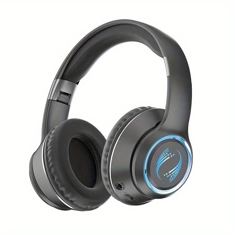 Беспроводные наушники с оголовьем Bluetooth 5.3 для музыки и DJ, комфортная посадка без сдавливания ушей, длительная автономность, цвет: черный