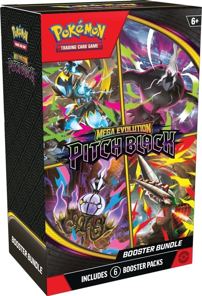 Дополнение для настольных игр Pokemon TCG: Mega Evolution, Pitch Black, Booster Bundle, 6 бустеров