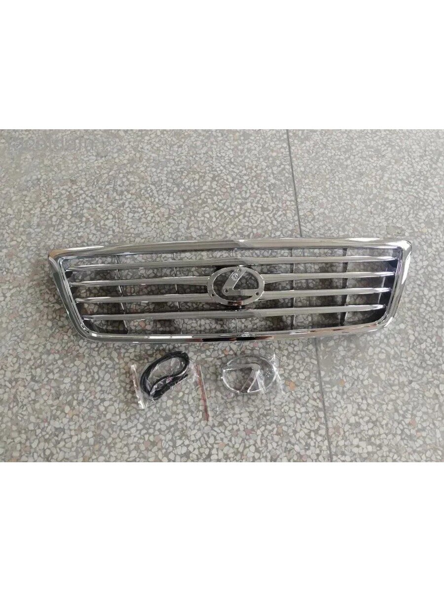 Решетка радиатора для Lexus LX 470 1998-2002, хромированная сетка радиатора с эмблемой