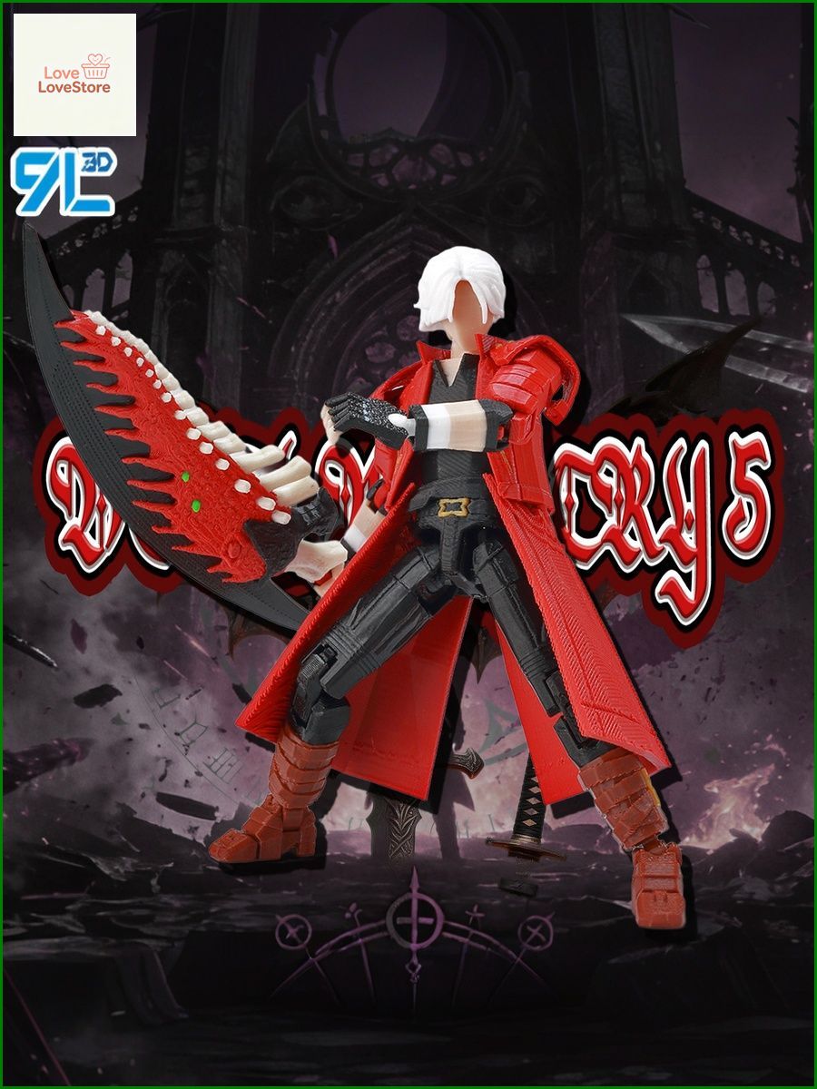 9L3D Печатная фигурка Данте DMC5 Делюкс (DMC5 Dante Deluxe), Devil May Cry 5, T13, Titan 13, Lucky 13, 3D-печатная подвижная модель, подарок для анимешников и коллекционеров