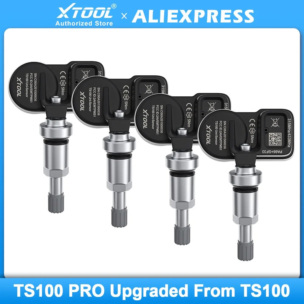 XTOOL TS100 PRO TPMS сканер 315/433 МГц, 8pcs, Rubber
