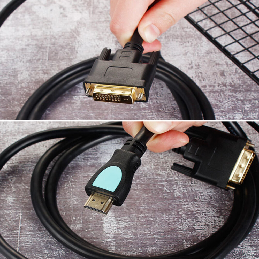 Кабель DVI-D DVI-D 1.5M Из Свободной От Кислорода Меди Для Максимальной Четкости Черный 150Cm