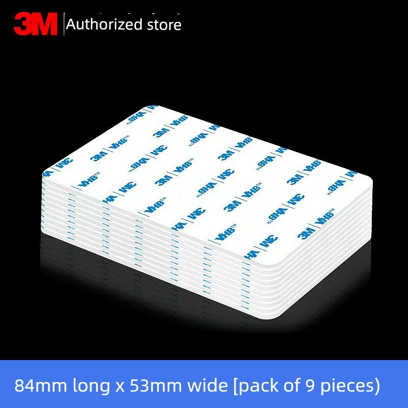 3M Белая прокладка для зеркала - 84x53 мм, 9 шт, термостойкая, высокая адгезия
