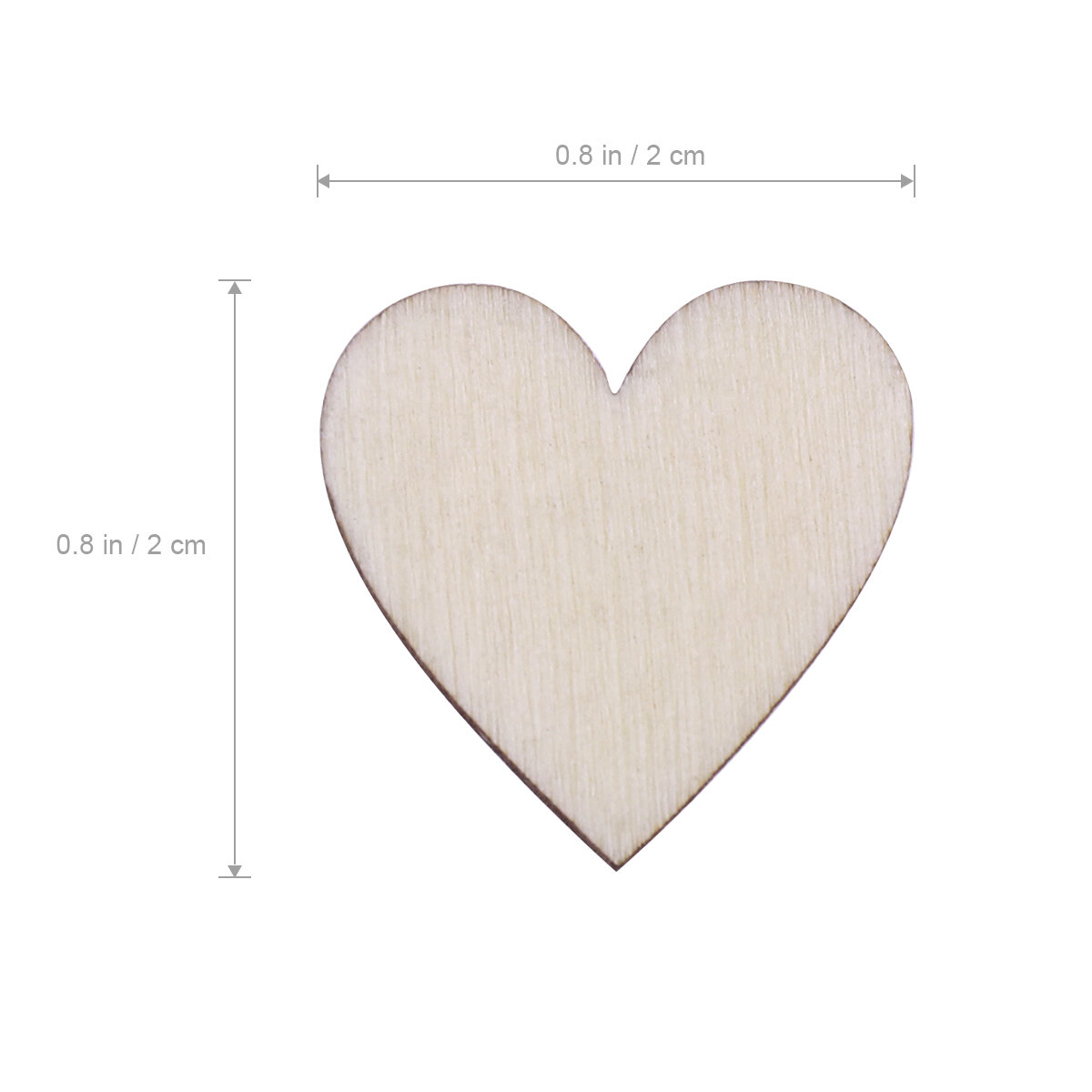50 Штук Деревянные Сердечки Из Березы НатуральныеDIY Аксессуары 2 * 2Cm
