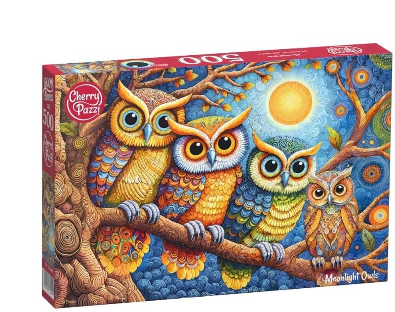 Пазл CherryPazzi Moonlight Owls, 500 элементов, 34.5x50 см