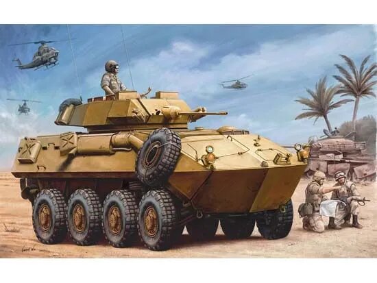 Trumpeter 00349 1/35Бронированная машина LAV-25 "Пиранья" корпуса морской пехоты США