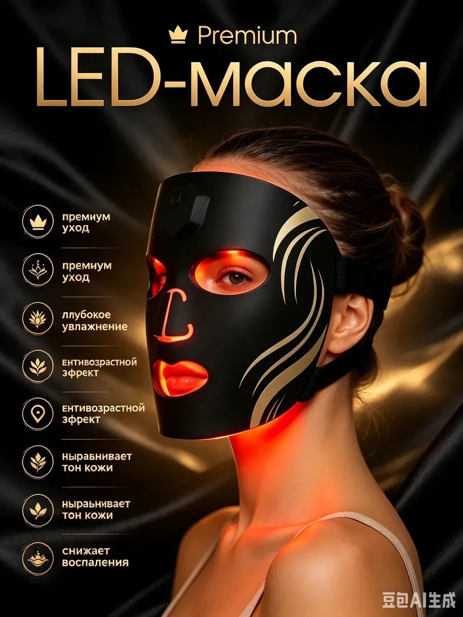 LED маска светодиодная для омоложения лица