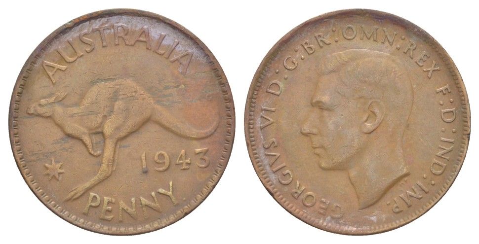 Австралия 1 пенни 1943 год
