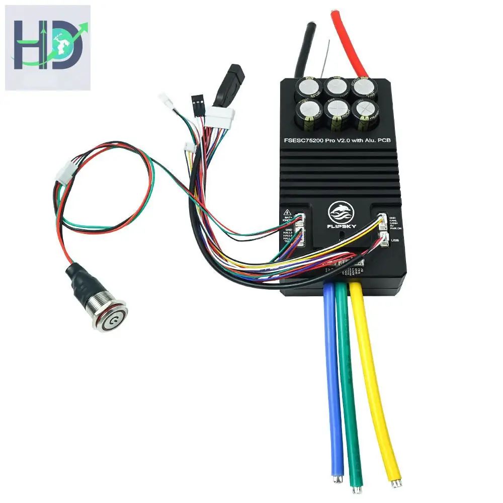 Flipsky 75200 Pro V2.0 с алюминиевой печатной платой на основе VESC для электроскейтборда / самоката / контроллера скорости электровелосипеда