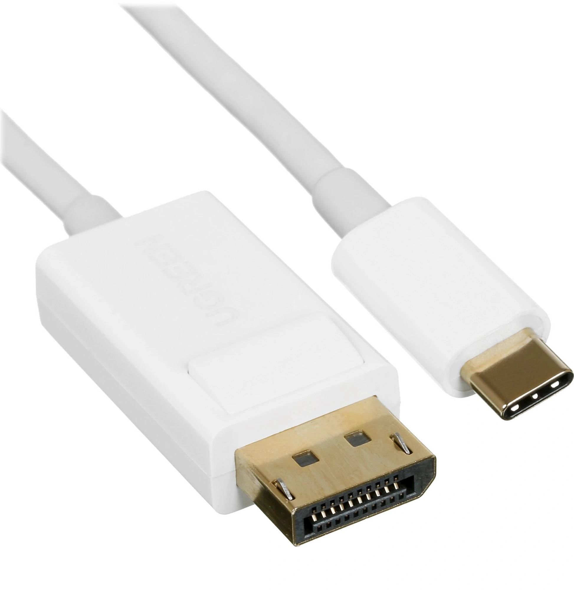Переходник (видео) UGREEN USB-C - DisplayPort 4K@60Гц, 15см (30724) белый