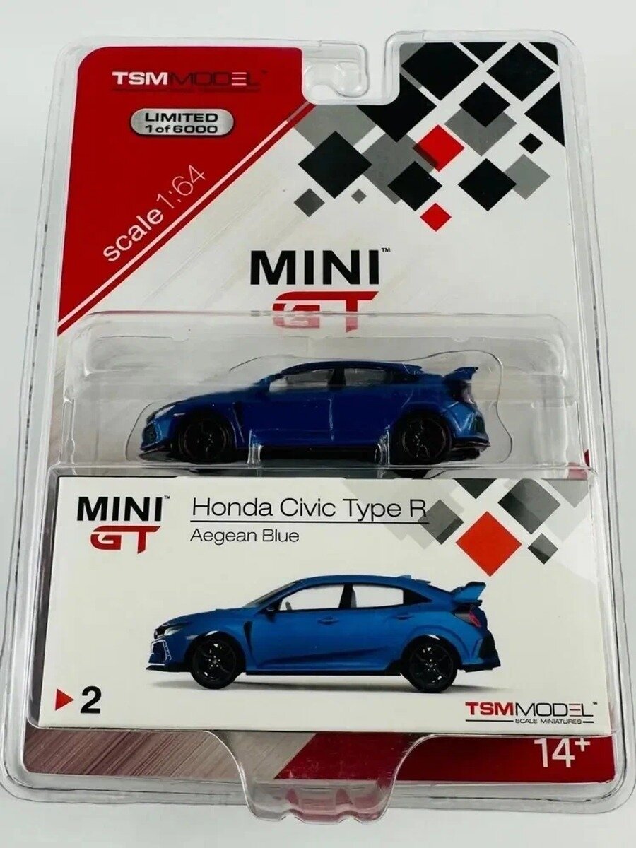 Машинка TSM MINI GT 1/64 #2 Honda Civic Type R (FK8) MIJO Die-cast Alloy Car Model Toy Gift