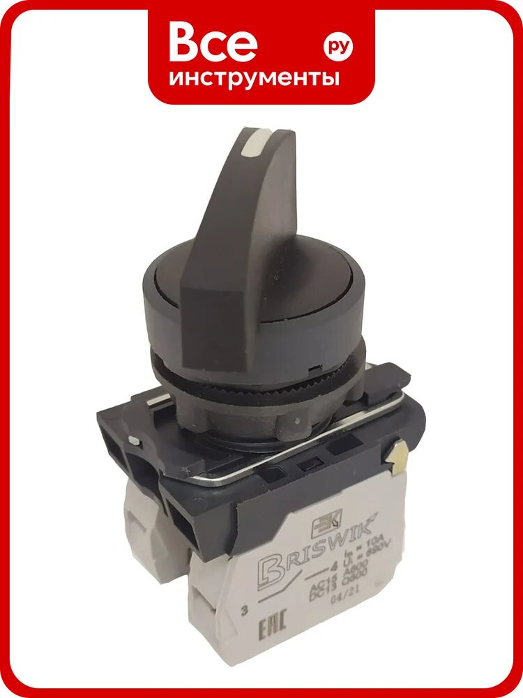 Переключатель Briswik КПЕ 1111-Д черный IP40 УХЛ3 10А 1но 1нз AB-VC-0Ai-0121