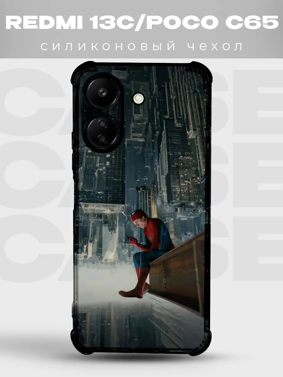 Чехол на Xiaomi Redmi 13C Человек-паук комикс spider man мар