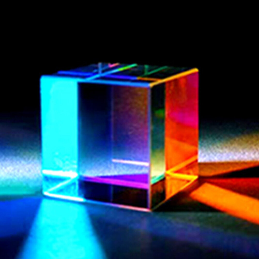 Оптический Стеклянный Куб RGB Для Физических Уроков И Декора 1 8X1 8Cm