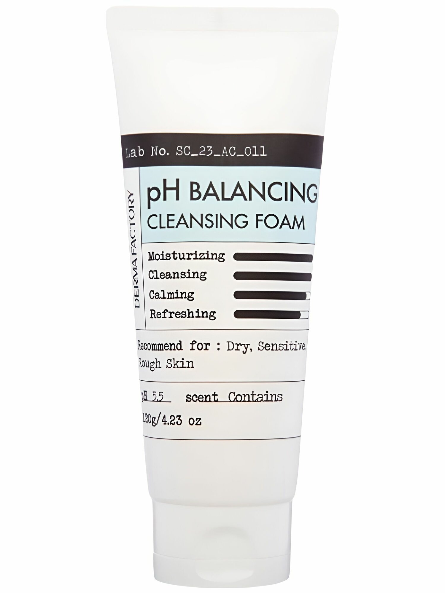 Derma Factory Пенка для умывания лица низкокислотная pH Balancing Cleansing Foam 120мл