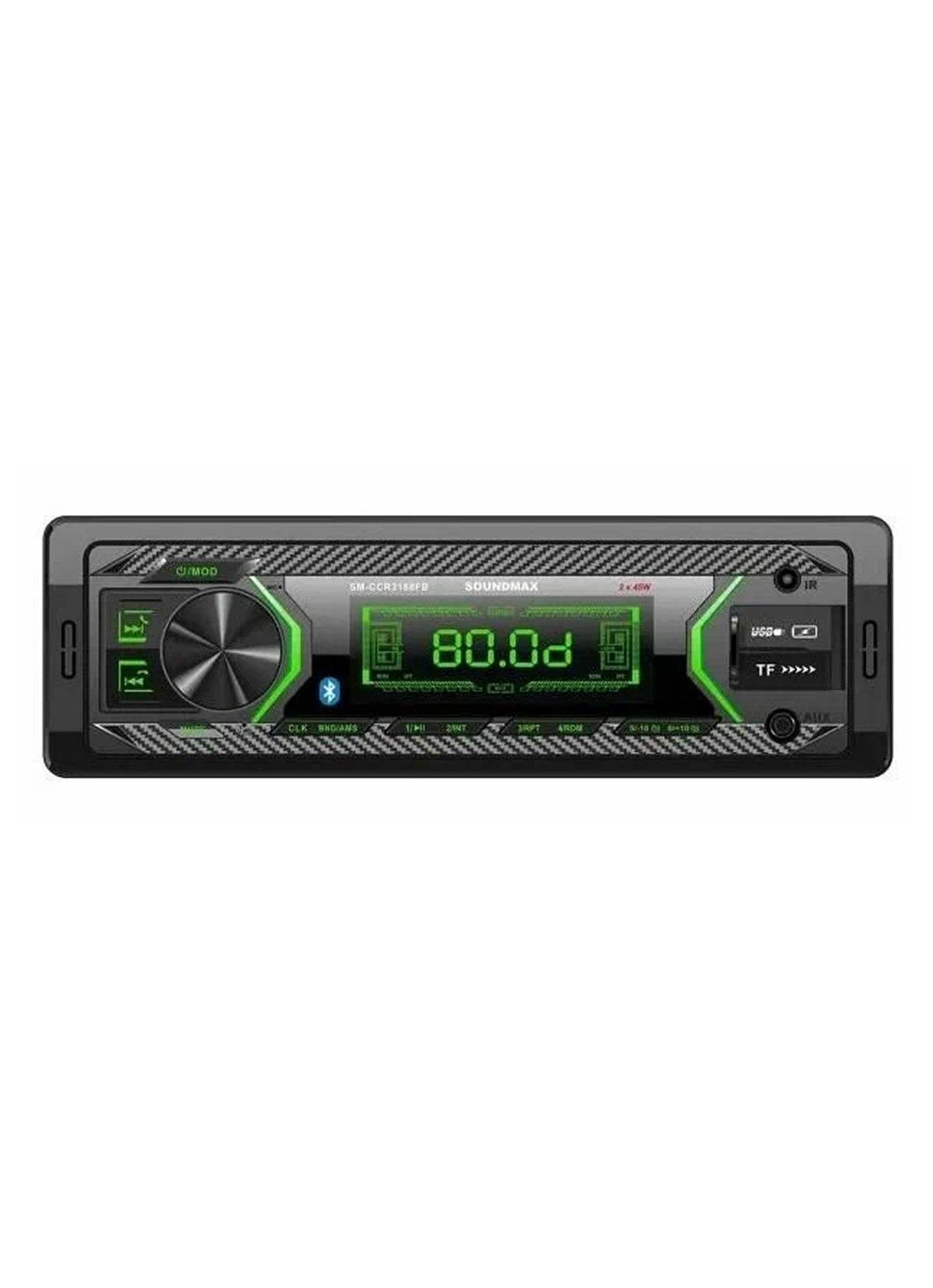 Автомагнитола Soundmax SM-CCR3188FB, AUX, USB Type-A, черный.