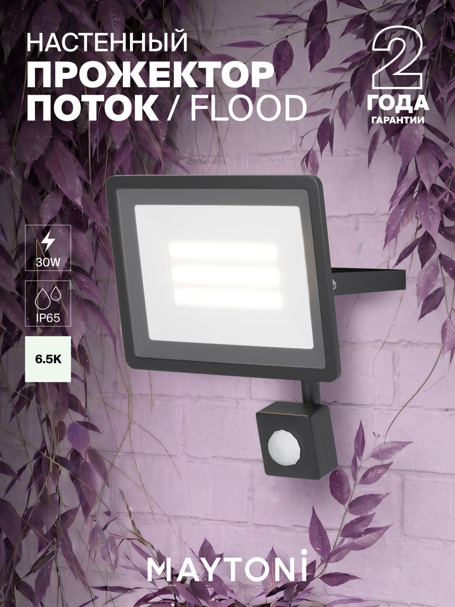 Светильник уличный светодиодный прожектор Maytoni Outdoor Flood FL001-L30B6KSR