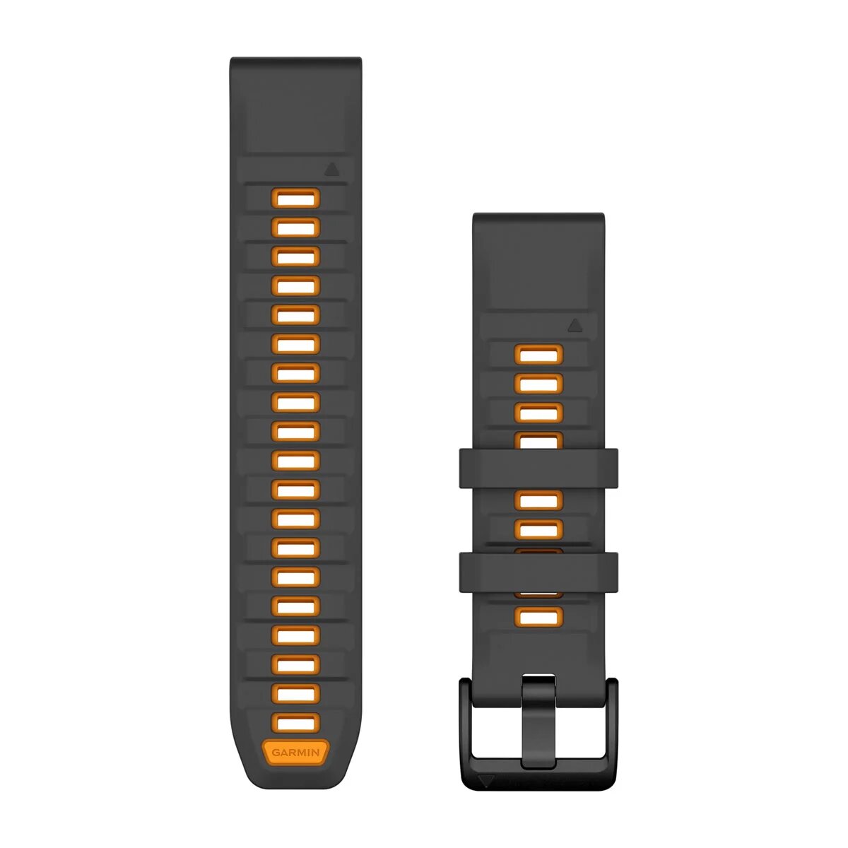 Ремешок Garmin QuickFit 22 мм 010-13392-05, силикон, Graphite/Spark Orange
