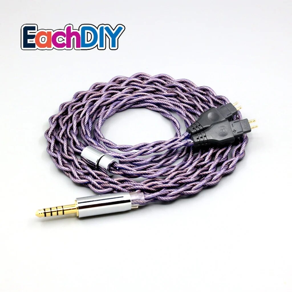 Кабель для наушников EachDIY 1.2m, 3.5mm 3 pole, 140 ядер, 7N OCC