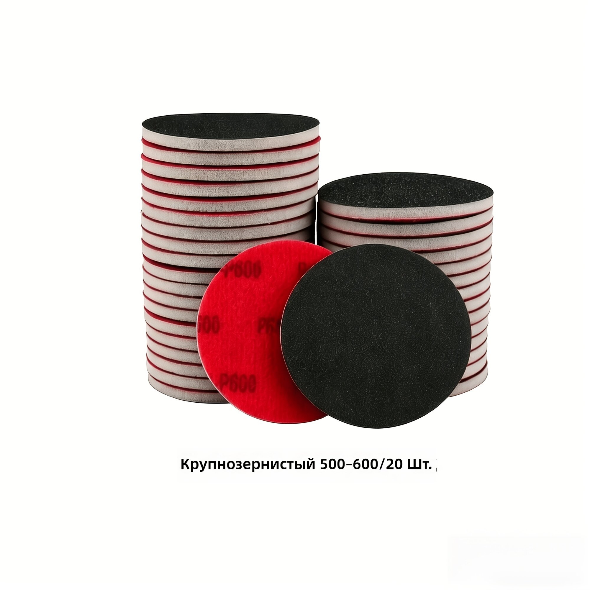 Шлифовальные губки 3 дюйма, 20 шт, зернистость 500-600, для мокрой и сухой шлифовки, с амортизирующей основой, для изогнутых поверхностей, ручных шлифмашин, дерева, металла и других материалов