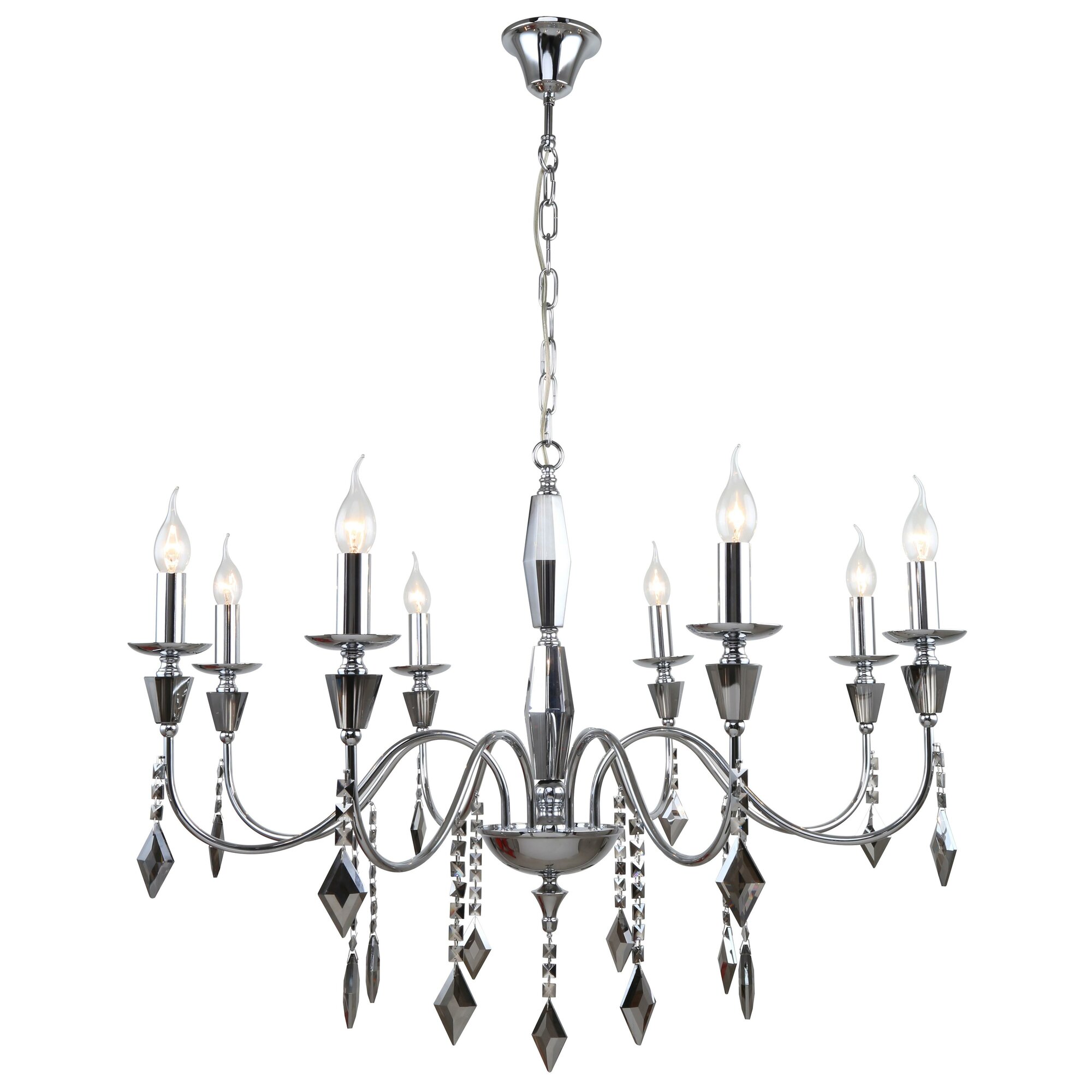 Подвесная люстра Stilfort Grace 1053/09/08P, 8×E14 по 40 Вт, хром