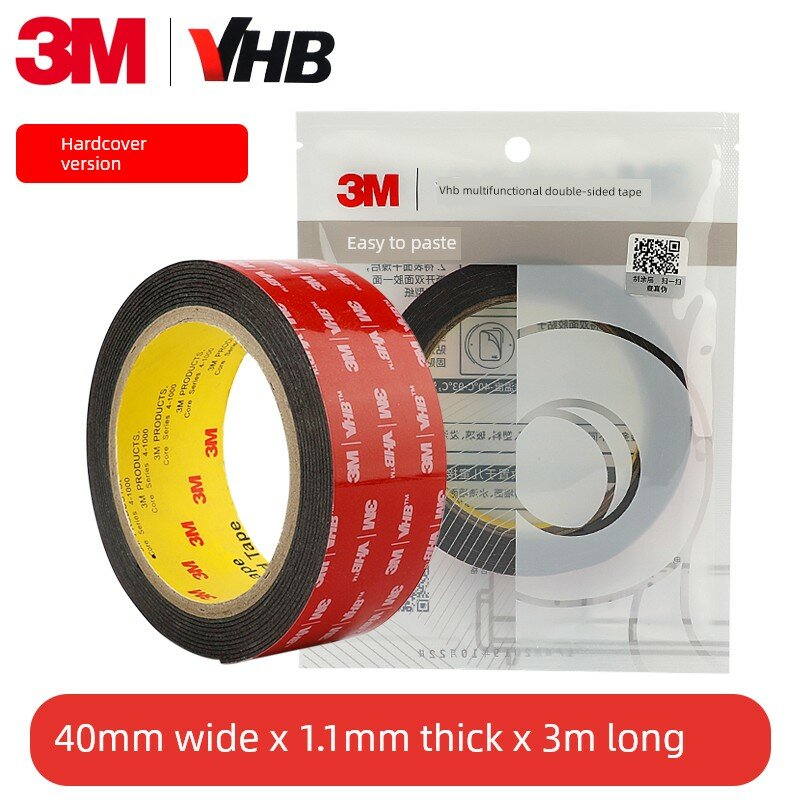 3M5952 Черная прочная без следов термостойкая двухсторонняя лента для автомобильного козырька порога эмблемы - 4см x 3м