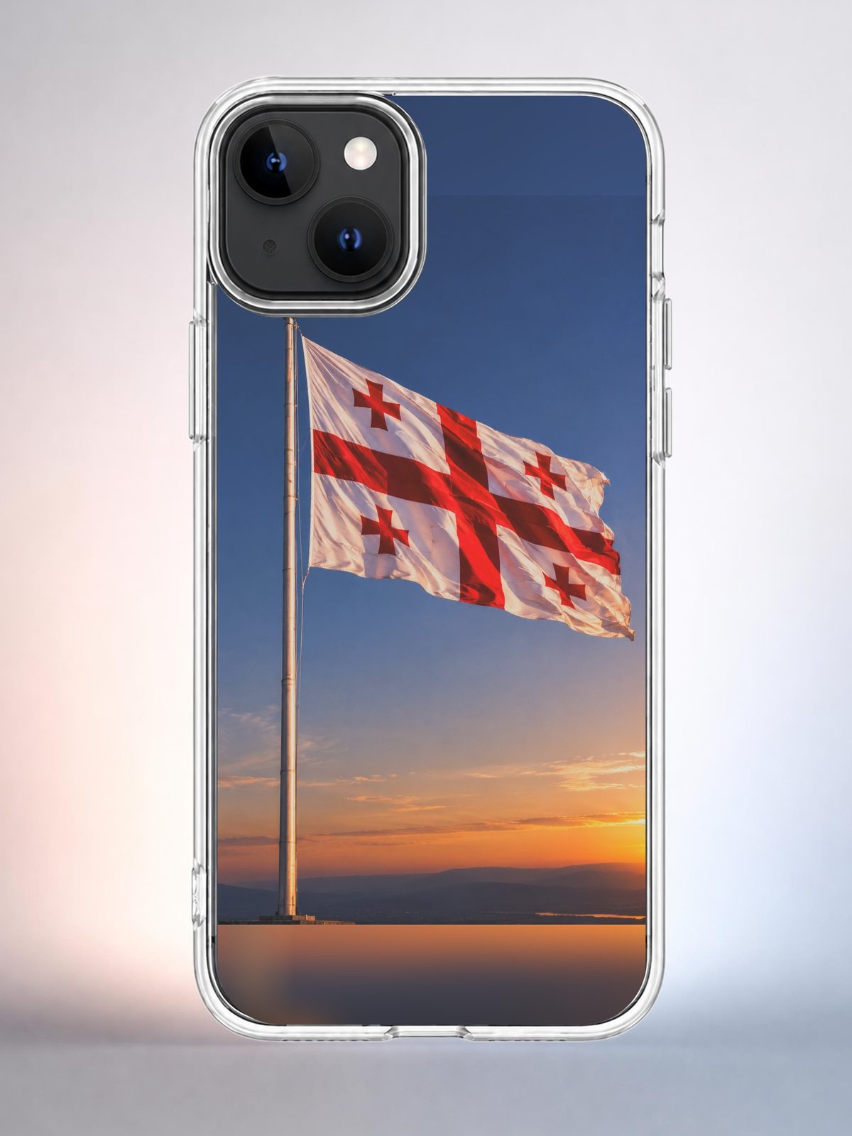 Чехол iPhone 15 Флаг Грузии Y2K Indie Sleaze