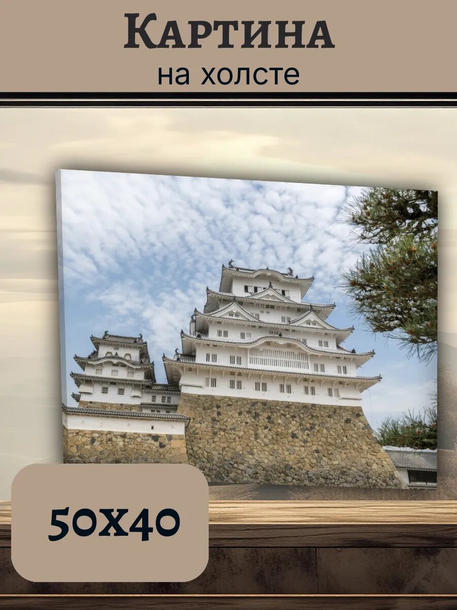 Картина Япония Japan 40x50 замок Химэдзи