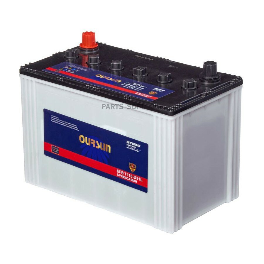 Аккумулятор OURSUN EFB T115-D31L, 90Ah, 830A, 305x172x223 от официального дистрибьютора, OURSUN, артикул T115D31L