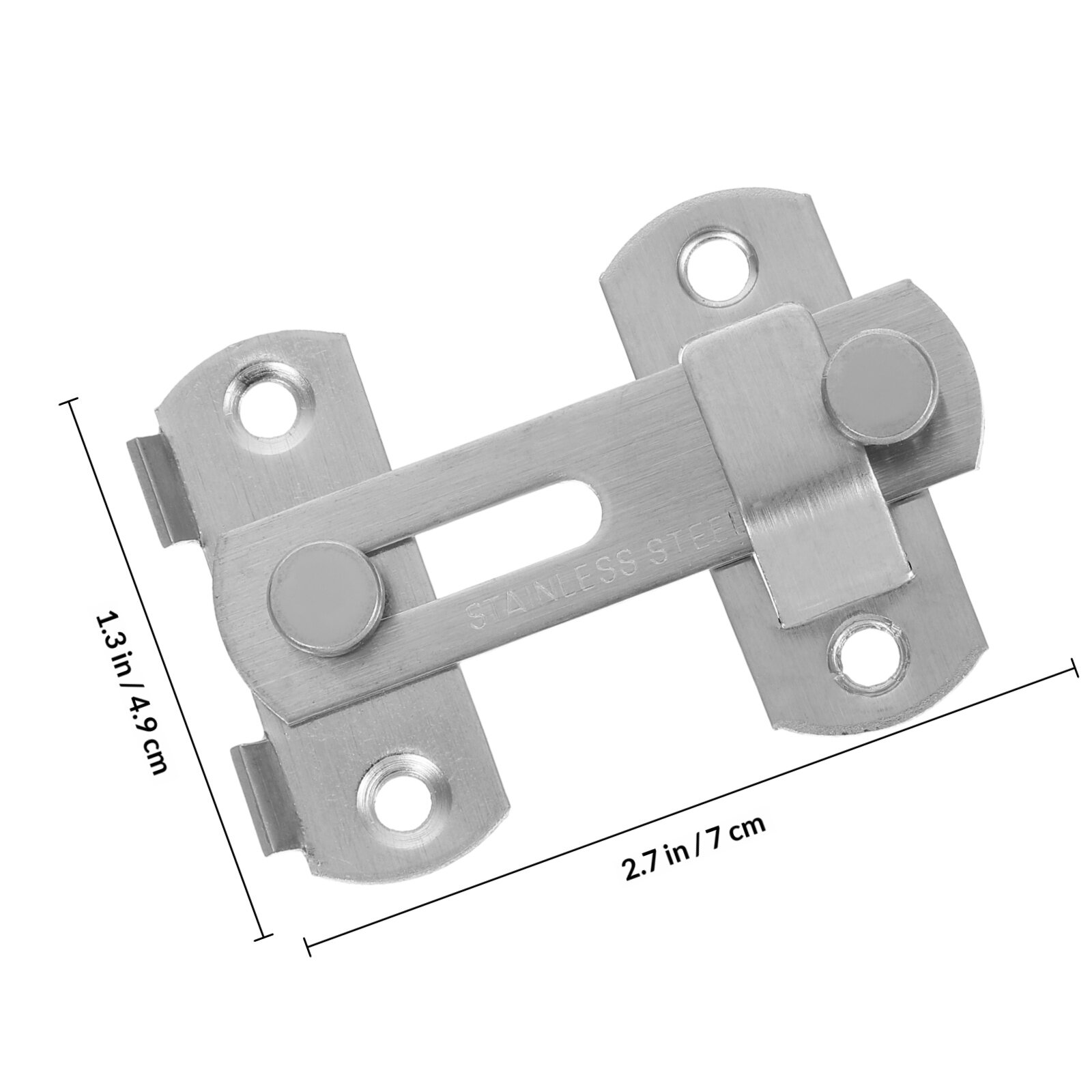 Замок Для Двери 4 Шт Серебристый Цвет Размер 7.00X4.90X2.00Cm