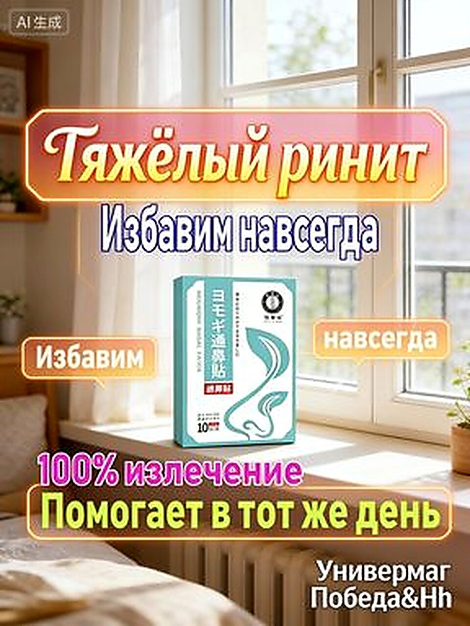 Маска косметическая Восстановление, Женский, Взрослая, Китай, бренда, Ринит, Пластырьотринита