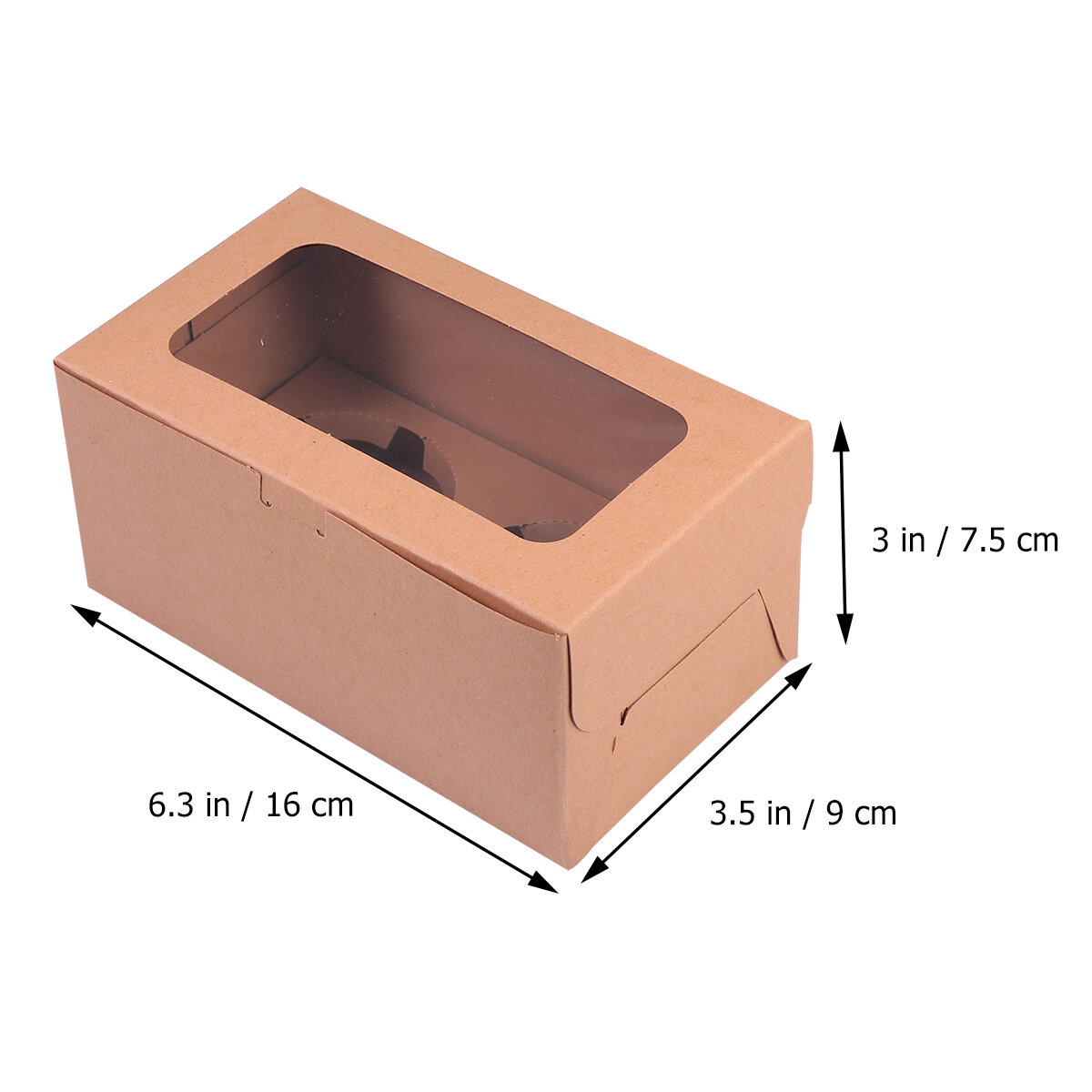 Коробка Для Тарталеток Из Бумаги Пищевого Класса 10 Штук Размер 16x9x7.5 Cm