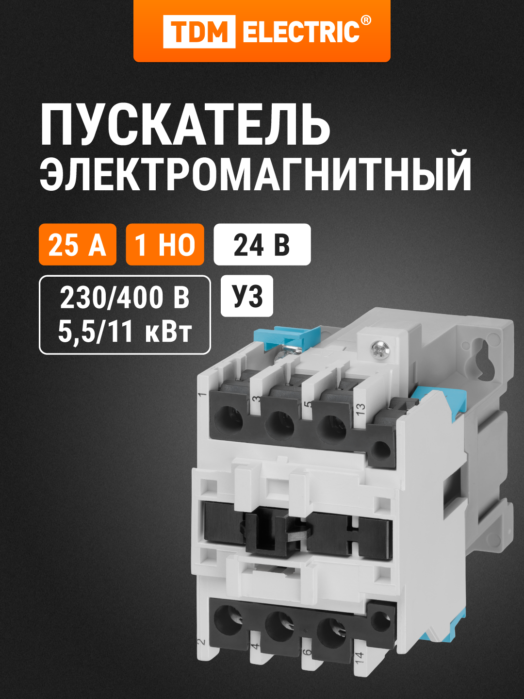 Пускатель электромагнитный ПМ12-025150 У3В 24В 1з TDM