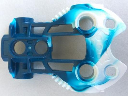 Деталь Lego 53544pb01 Bionicle Toa Inika Upper Arm Cover, Marbled White Pattern