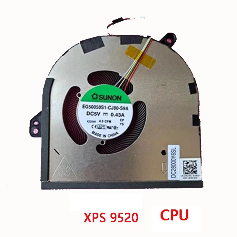 Вентилятор охлаждения XPS 9520 CPU 0594WG