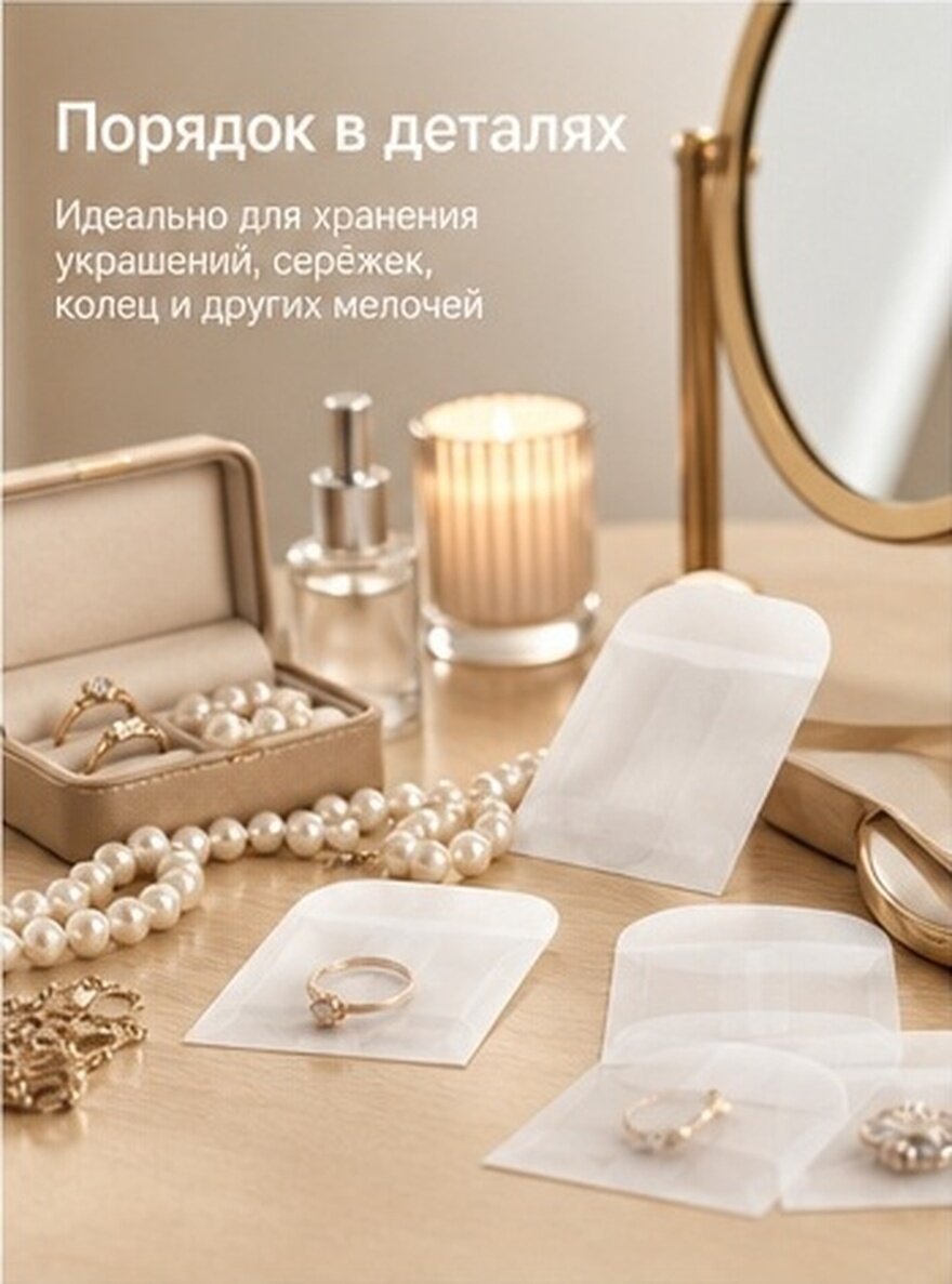 50 Штук Мини Бумажные Конверты Для Мелких Предметов Стампов Монетный Конверт Размер 5.00X5.00X0.20Cm