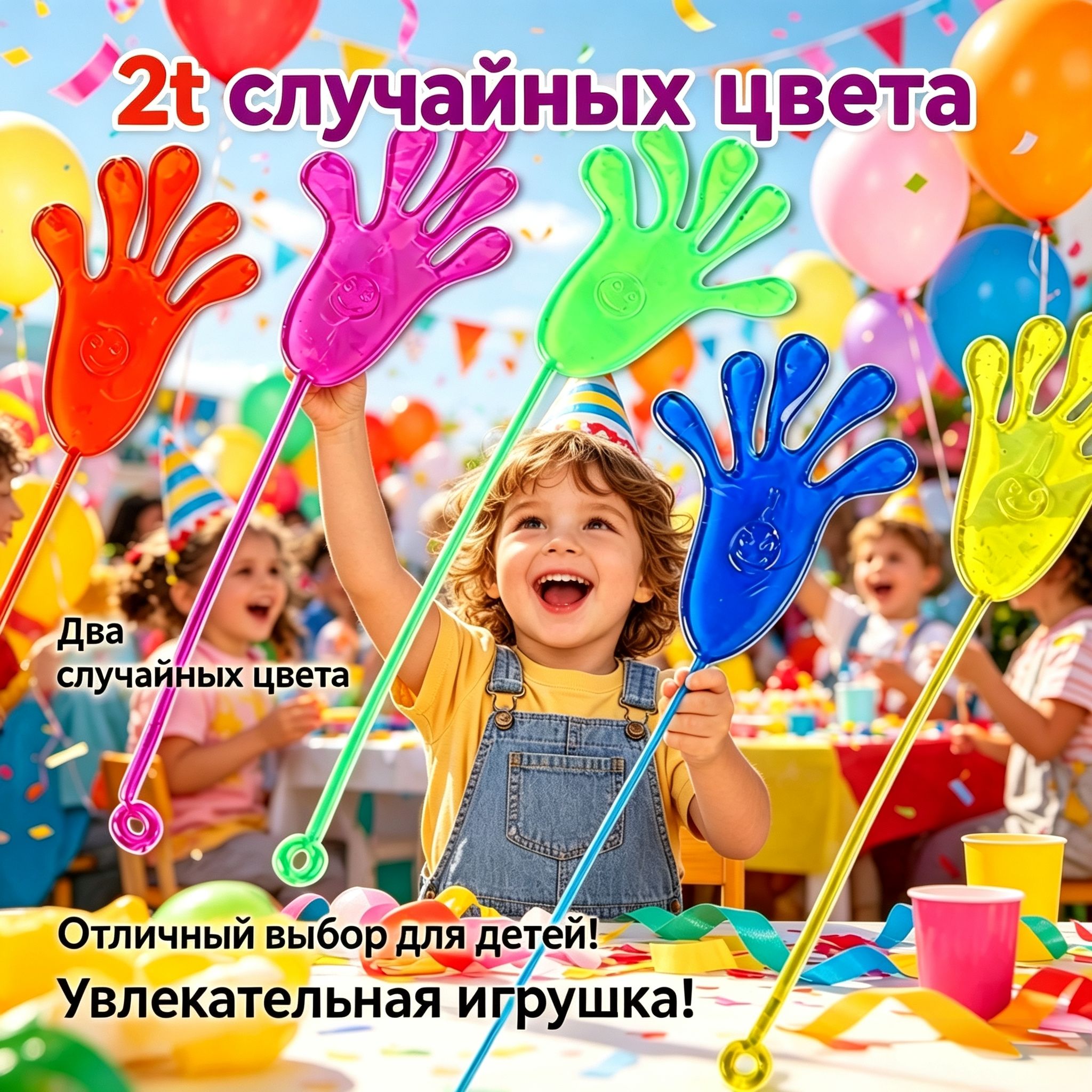 Сквиш игрушка-антистресс "Гигантские липкие руки", набор 2 шт, ладонь лизун