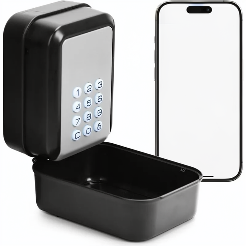 Умный замок-бокс для ключей с Bluetooth, управление через приложение TTLock. PIN-код 6-9 цифр / IP65 цинковый корпус, настенный дизайн