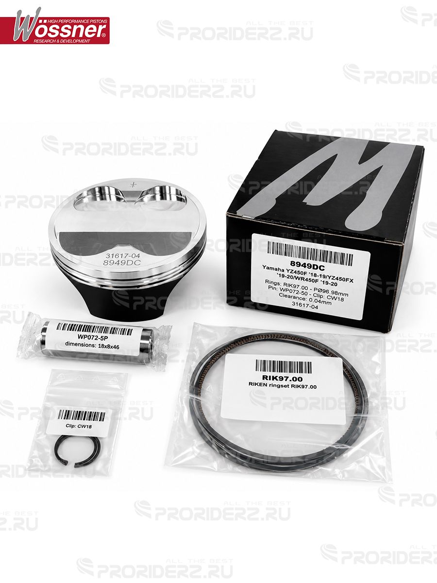Поршень для мотоцикла YZ450F 18-19, YZ450FX, WR450F 19-20 от бренда Wossner 8949DC