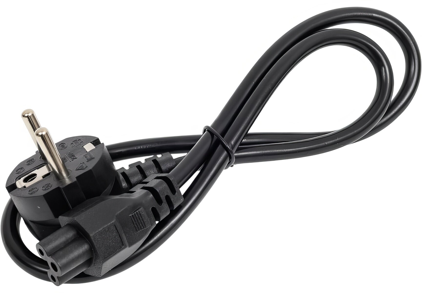 Кабель питания ноутбуков ExeGate Power PC5-7,5P Евровилка Schuko- C5, VDE-250V-3/0.5mm2, медь 280678