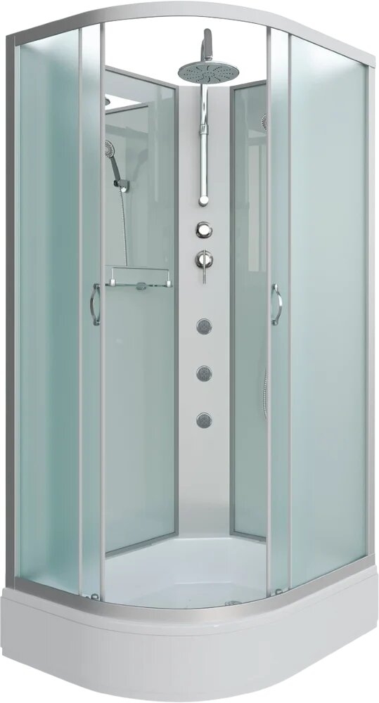 Душевая кабина Niagara Classic NG-33974-14RBKTG 90х70 см, без крыши, с гидромассажем и тропическим душем