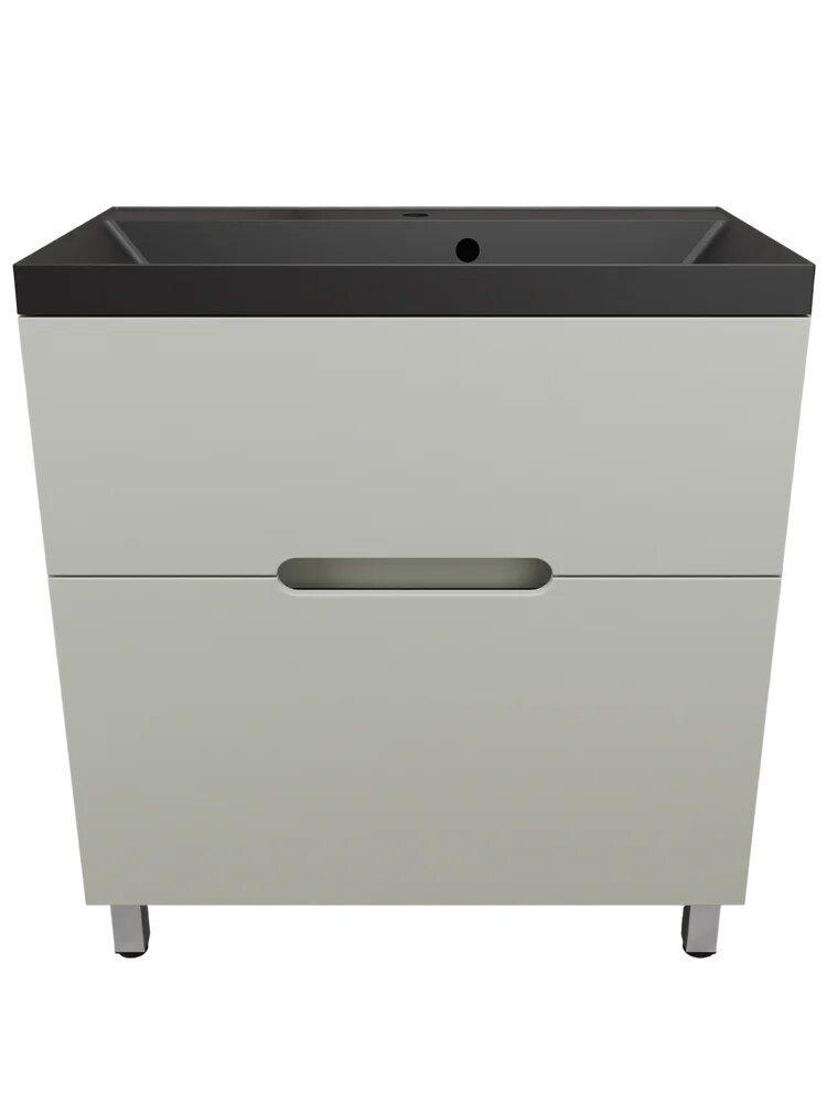 Тумба с раковиной Style Line Матис 80 80 см, с ящиками, раковина для ванной