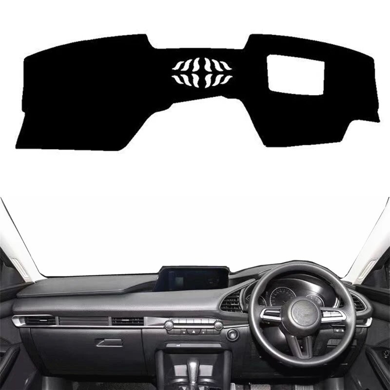 Для Mazda 3 BP Axela 2019 2020 2021 2022 2023 2024 анти-УФ-защитный RHD With HUD, Black(Black Edge)