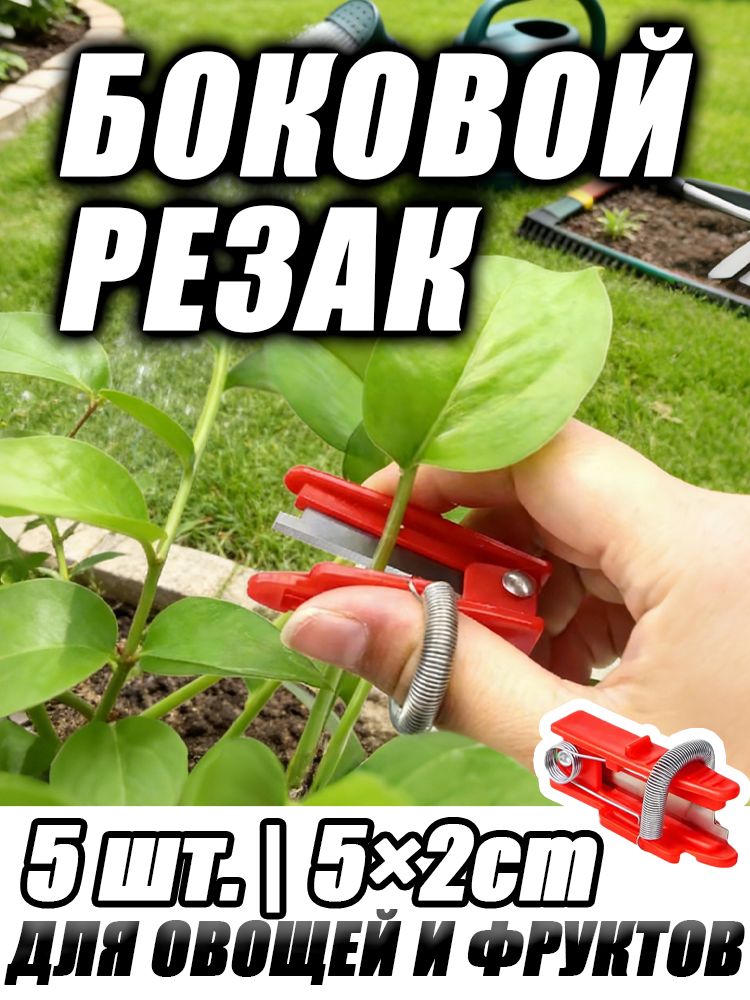 Боковой нож-секатор для сбора овощей, 5 шт, 5×2 см, бордовый
