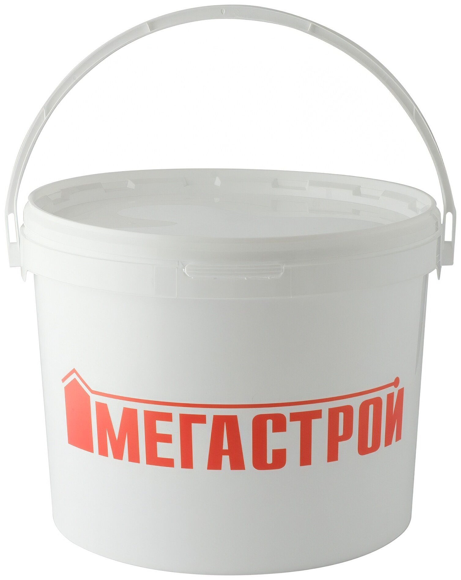Ведро 11,6л c крышкой Мегастрой (белое)