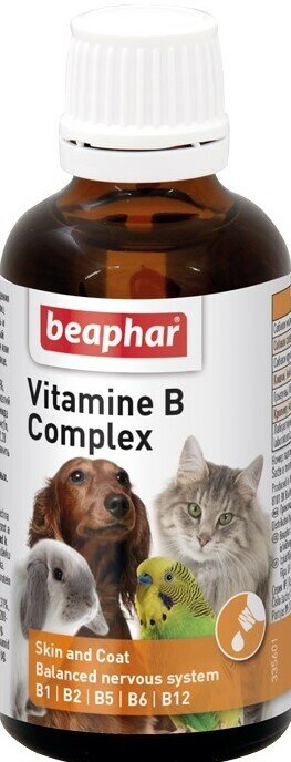 Beaphar Vitamine B Complex кормовая добавка для всех домашних животных 50 мл.