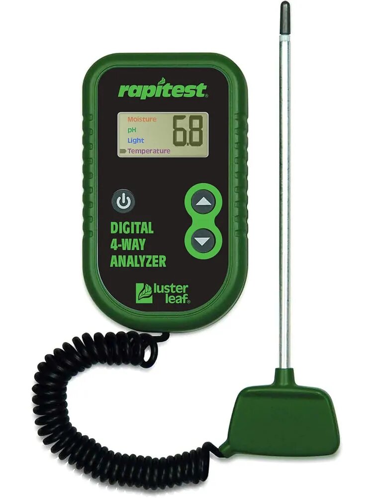Прибор контроля параметров почвы 4 в 1 Luster Leaf Rapitest 1885