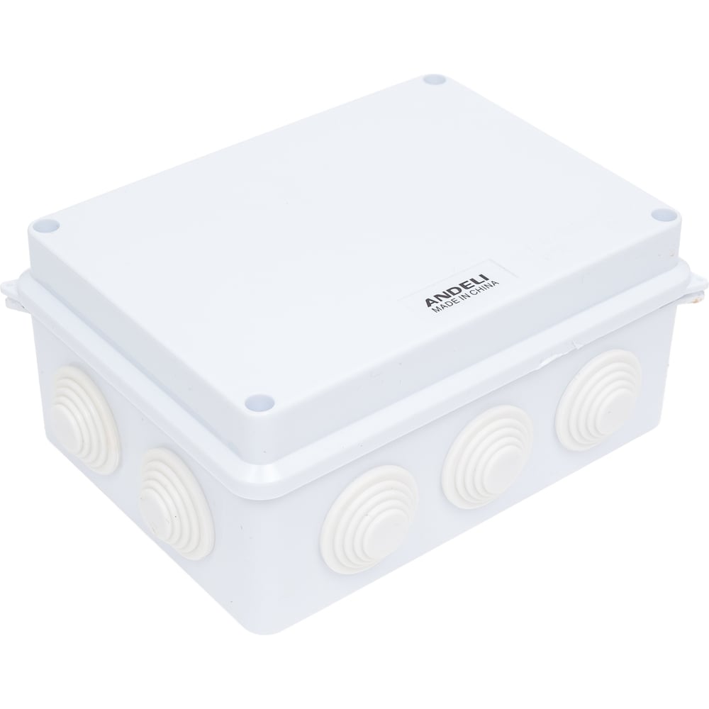 Распаечная коробка с крышкой ANDELI 150х110х70 10 входов, IP65 ADL18-602