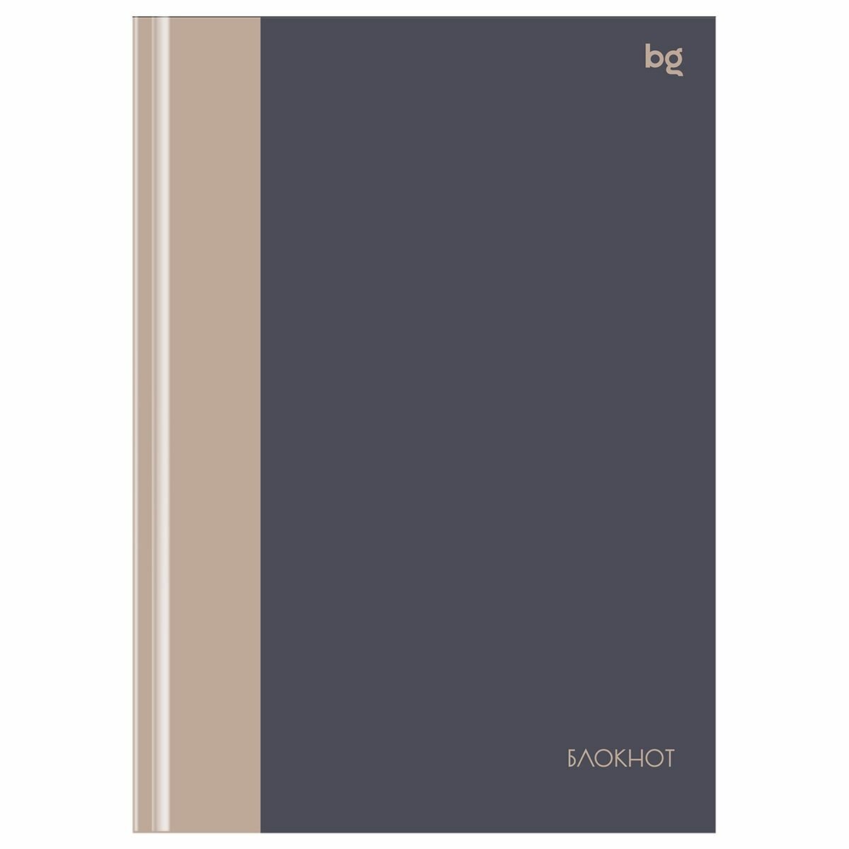 Бизнес-блокнот 80л, А5 BG "Monocolor. Double", клетка, soft-touch ламинация (ББ5т80_лс 57574)